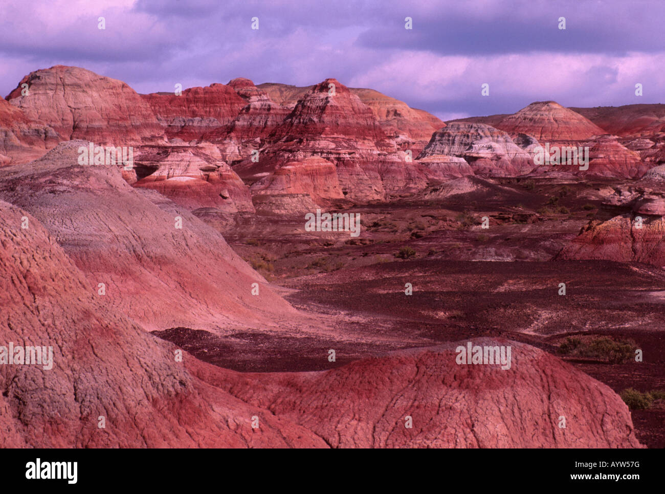 Junggar Basin of Xinjiang, painted rocks, geological formation at site ...