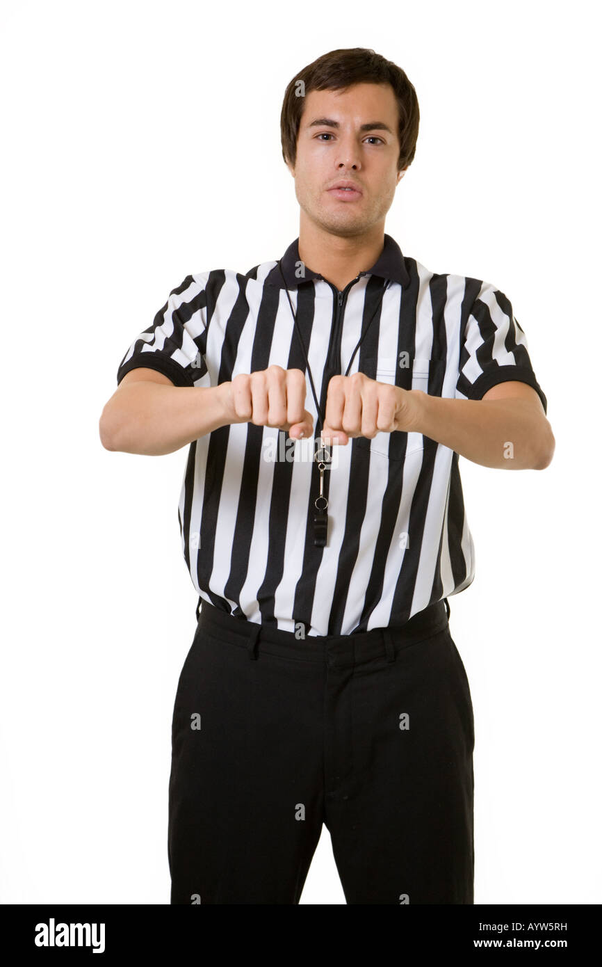 Young man referee Stock Photo - Alamy
