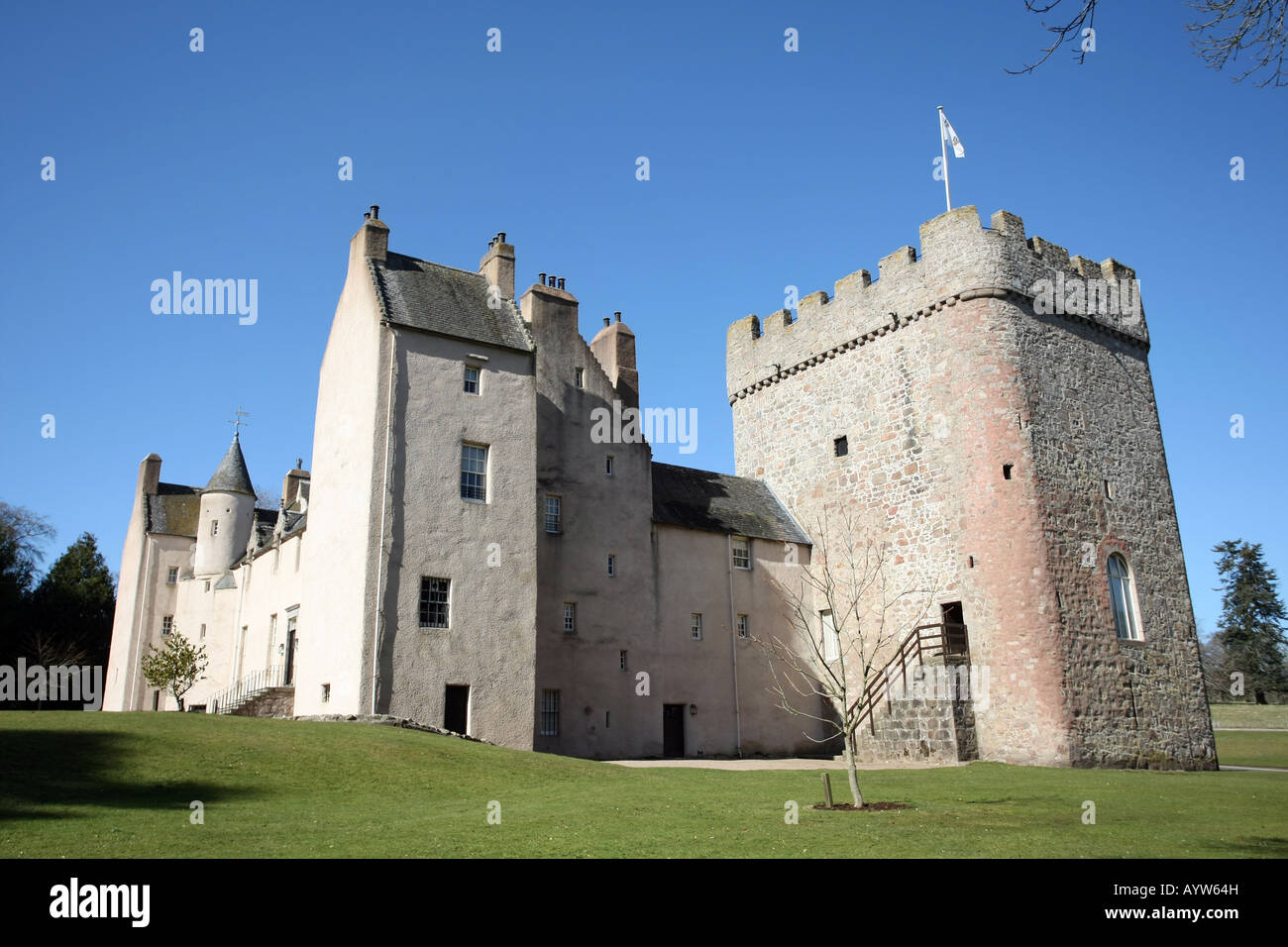 Historic Drum castle near Banchory, Aberdeenshire, Scotland, UK Stock ...