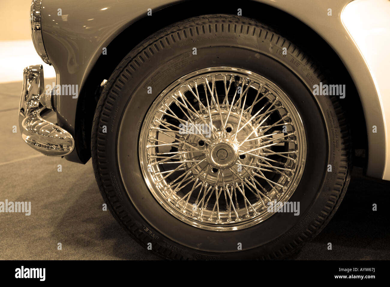 Classic car wheel Stock Photo - Alamy