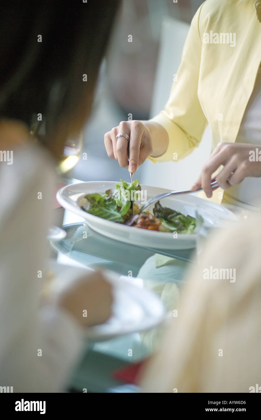 Women taking lunch at a restaurant Stock Photo - Alamy