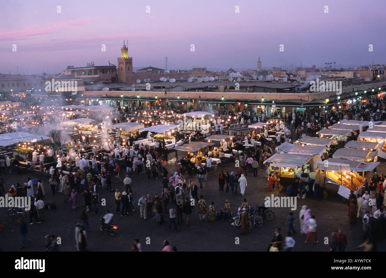 Night Market Djemaa El-Fna Square Marrakesh Morocco Stock Photo - Alamy