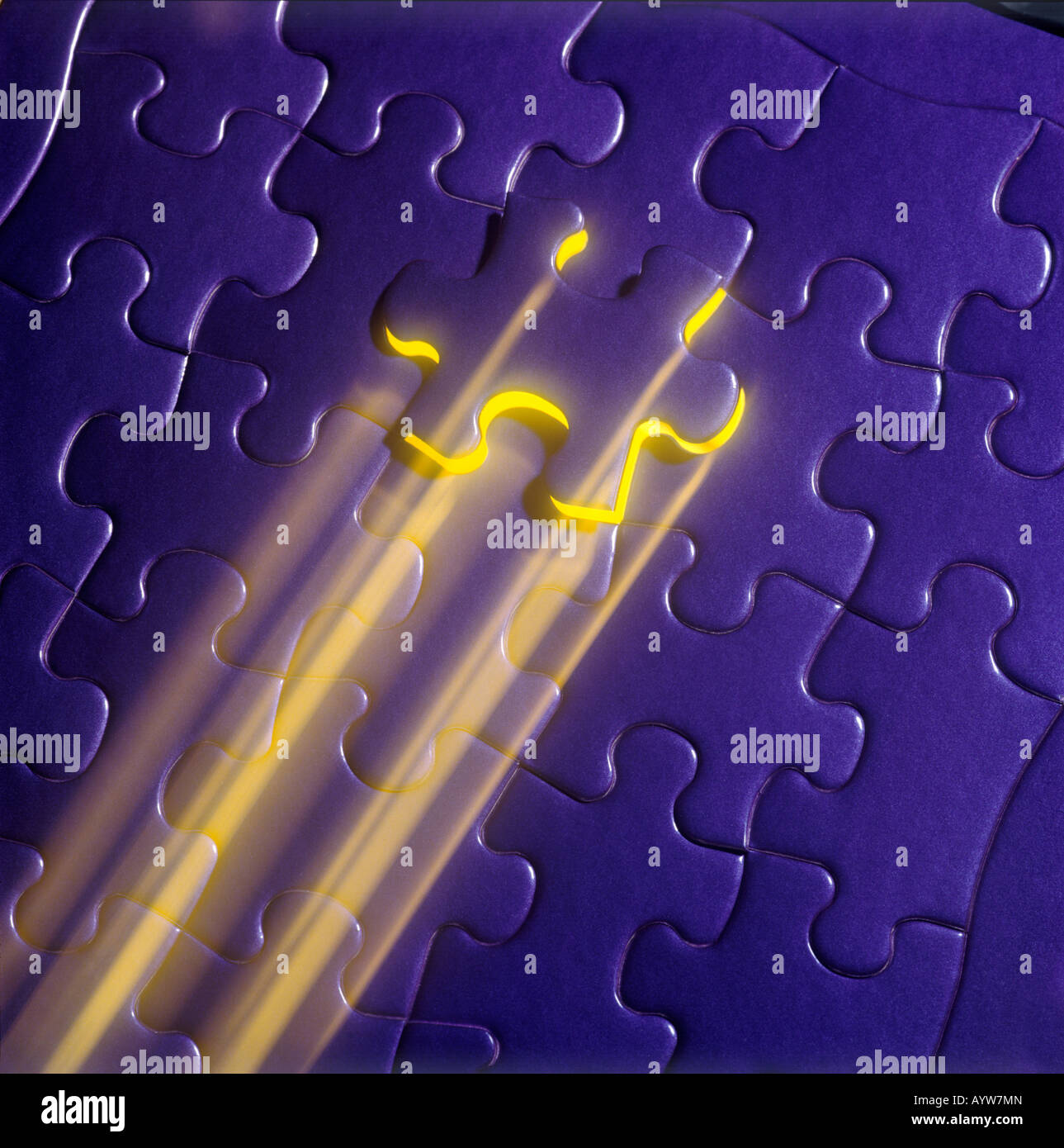 Puzzle with last piece out hi-res stock photography and images - Alamy