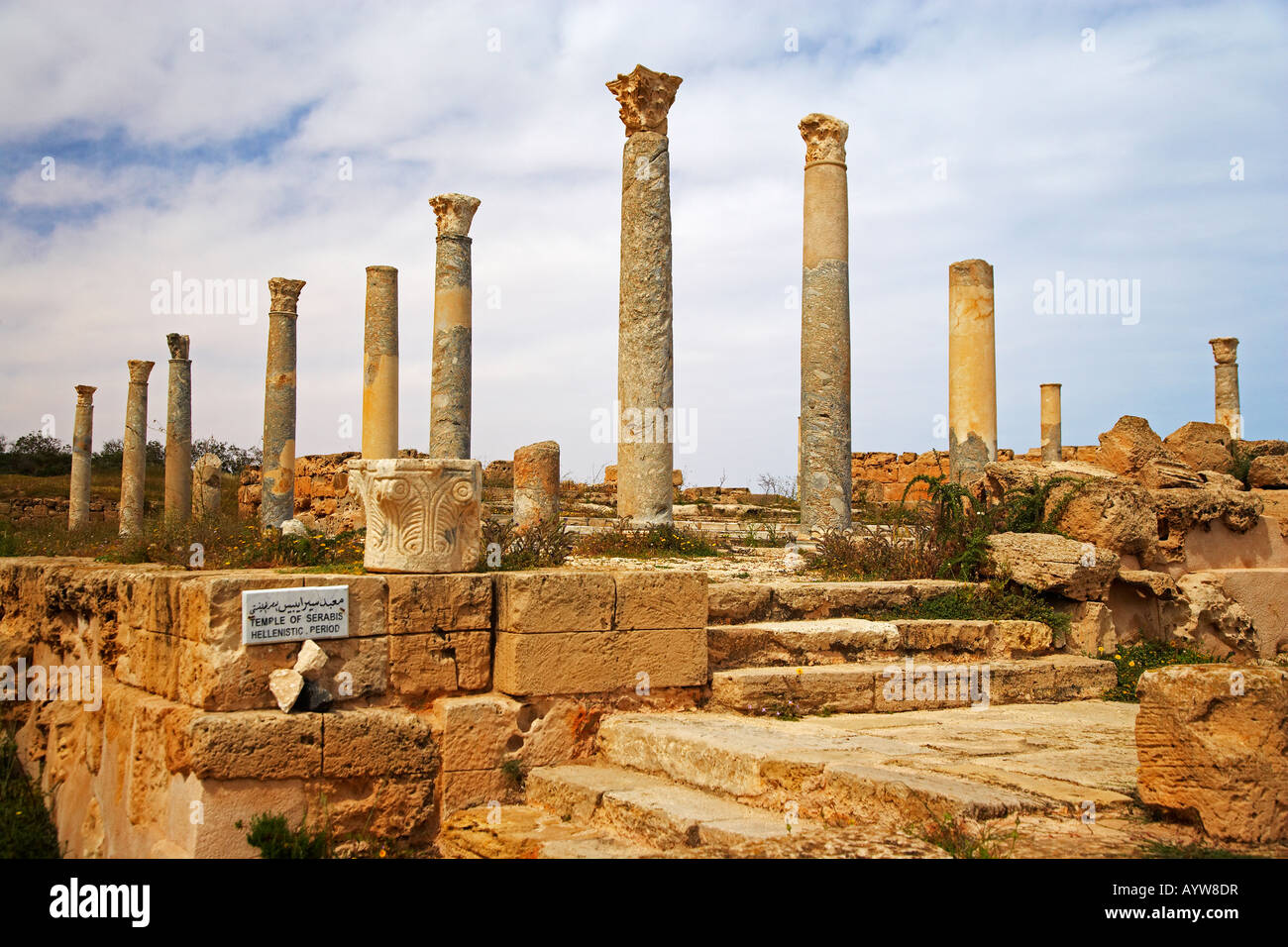 Temple of Serabis in the Ancient Roman City of Sabratha, Libya Stock ...