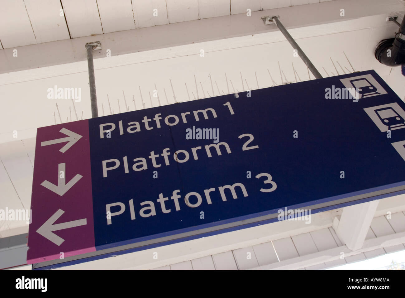 Railway station platform sign hi-res stock photography and images - Alamy