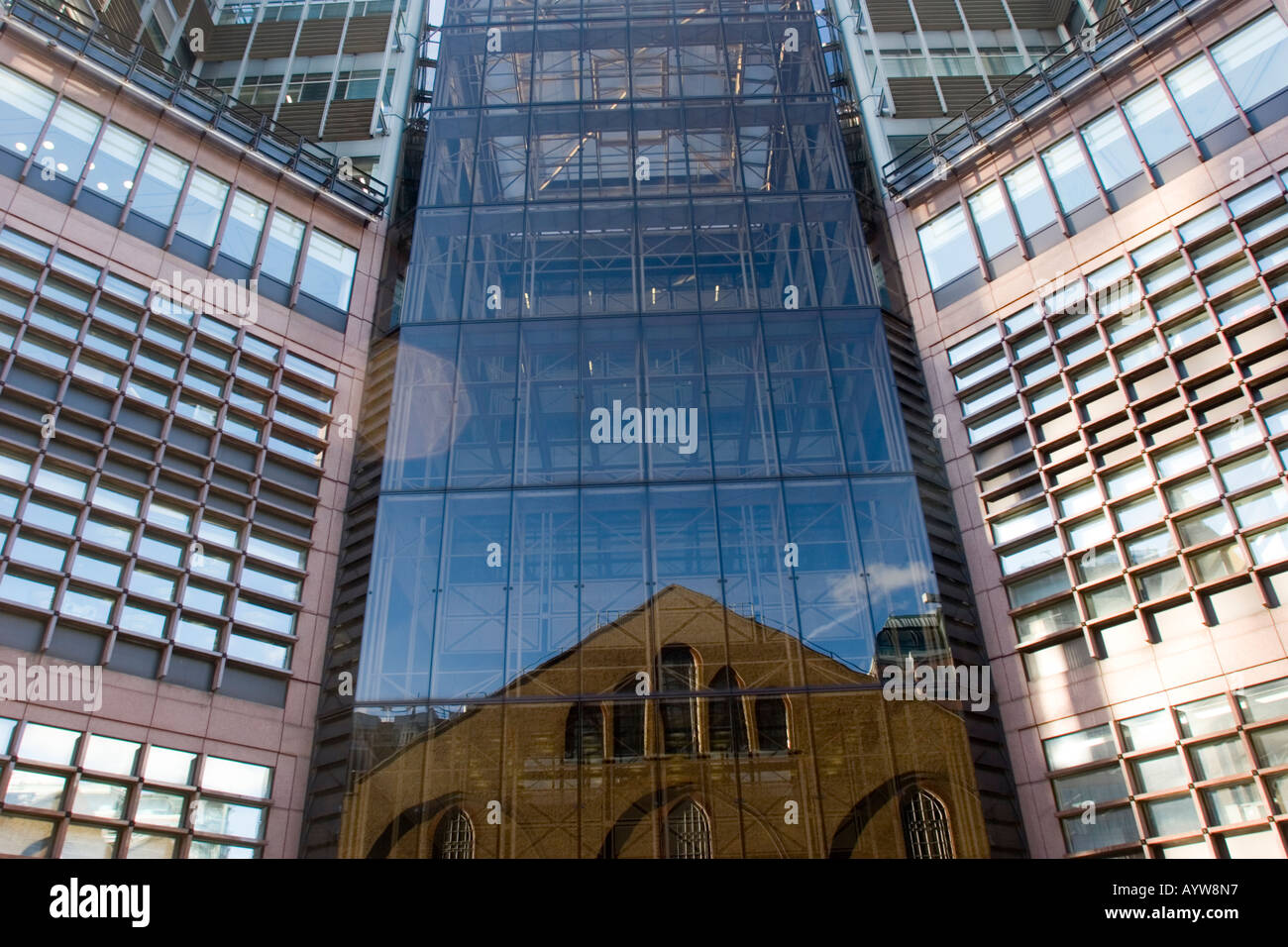 Glass fronted building near Liverpool Street Station in the City of ...