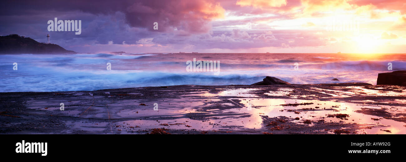 Light to Light, Norah Head NSW Australia. Storm clouds break as rays of ...