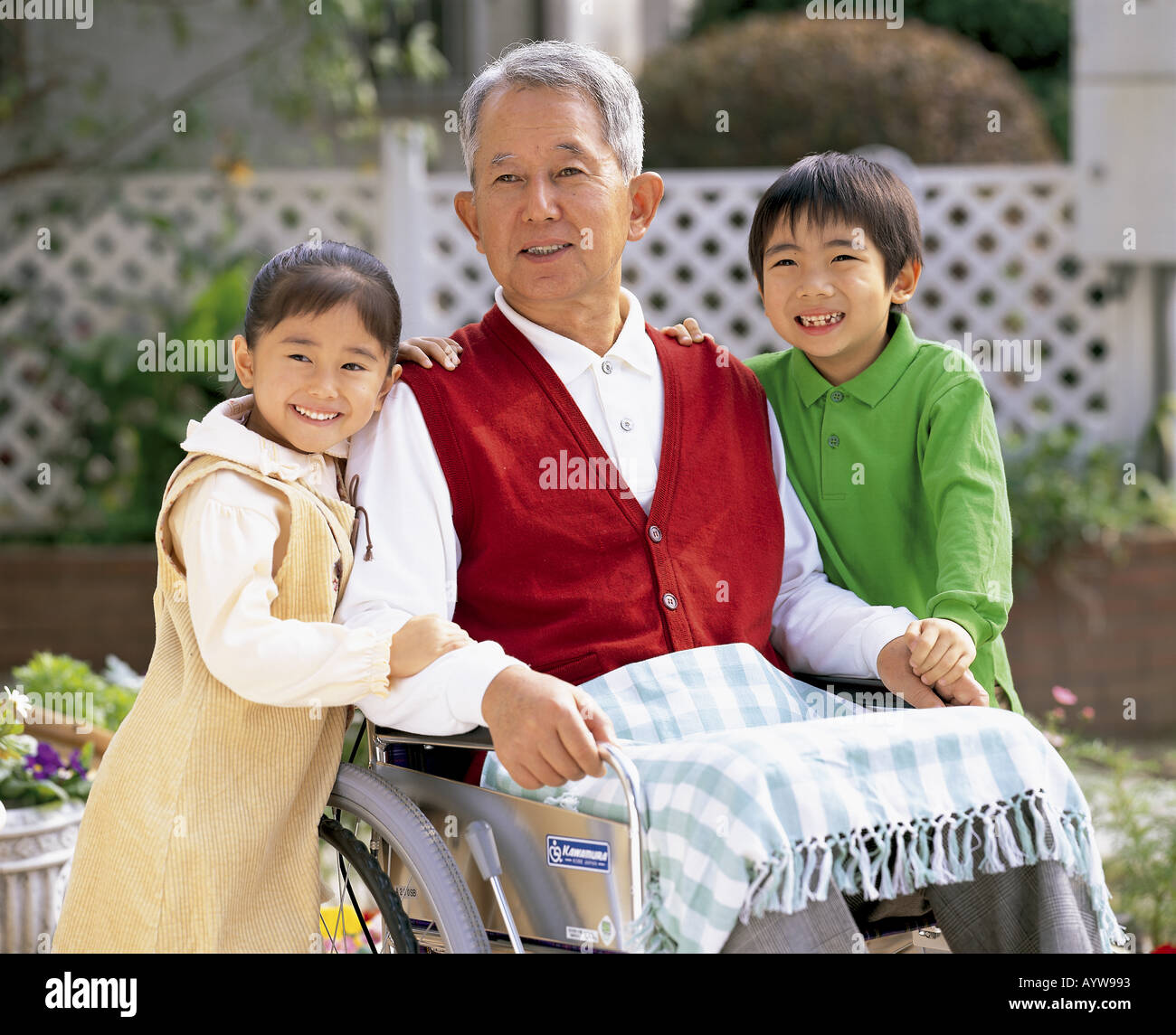 Grand father with their grand children Stock Photo - Alamy