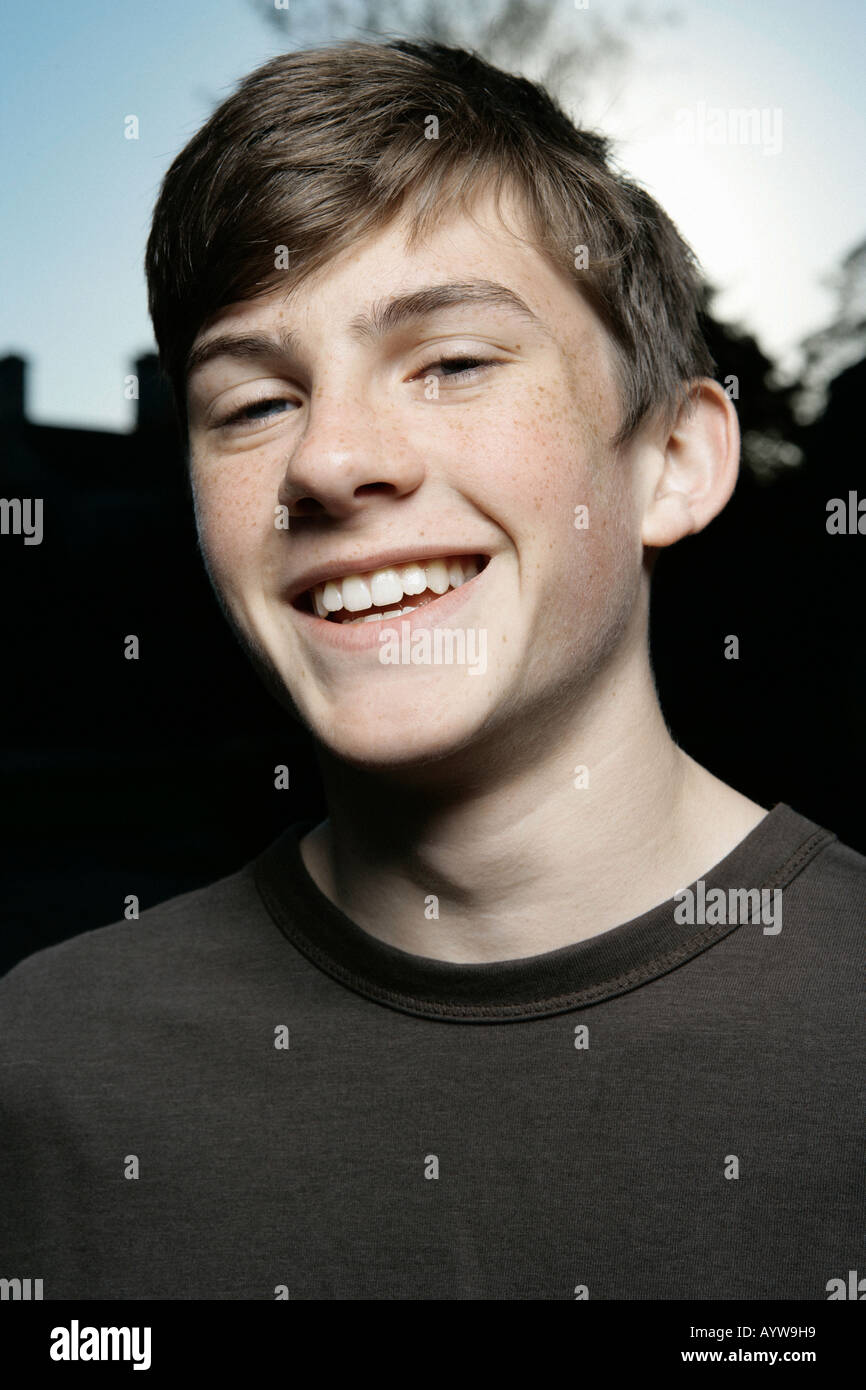 Portrait of an adolescent laughing Stock Photo - Alamy