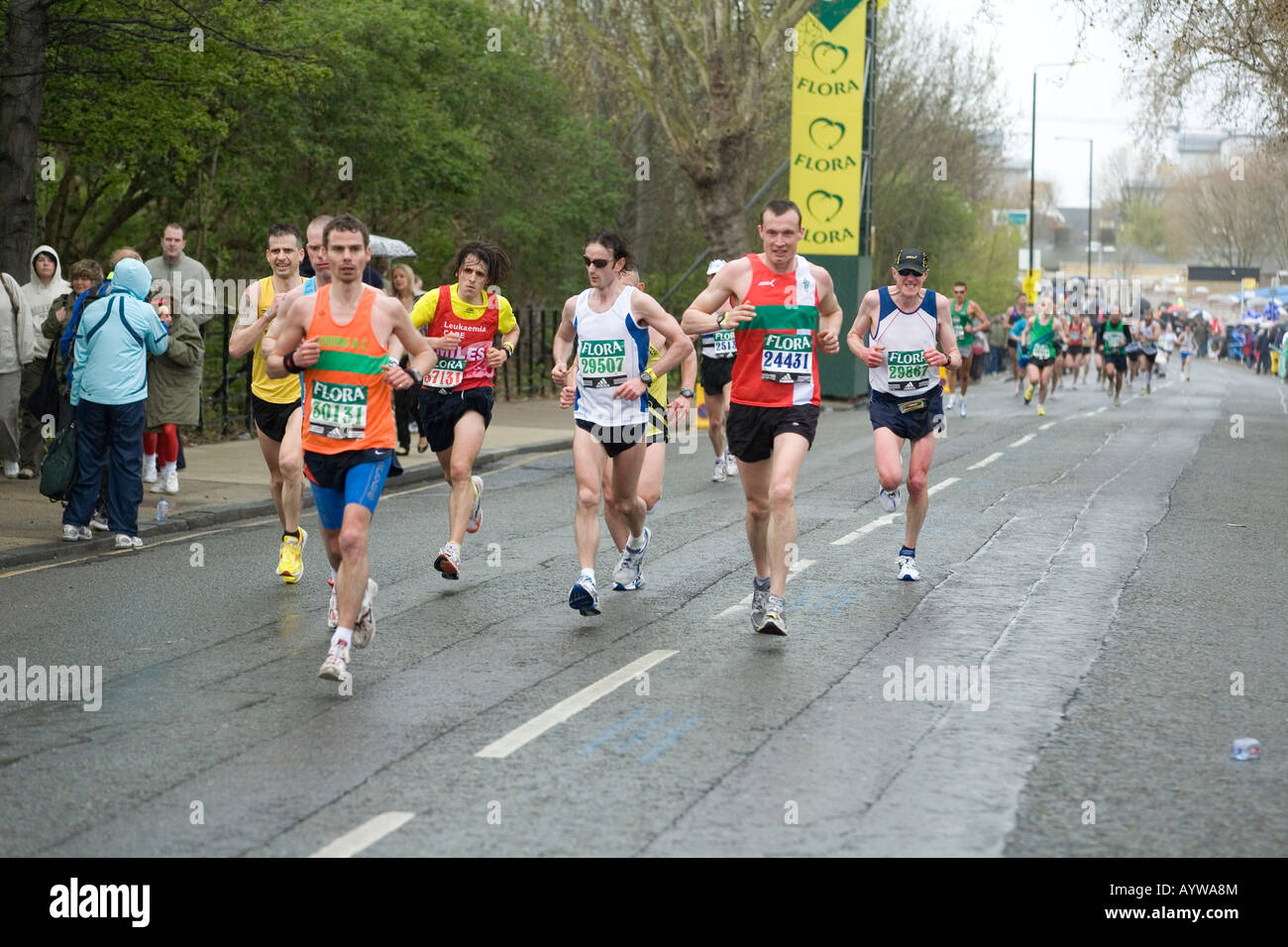 London Flora Marathon 2008. Mudchute, Docklands, London, England Stock ...