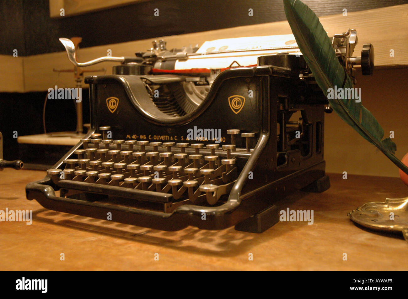 Antique Olivetti typewriter Stock Photo - Alamy