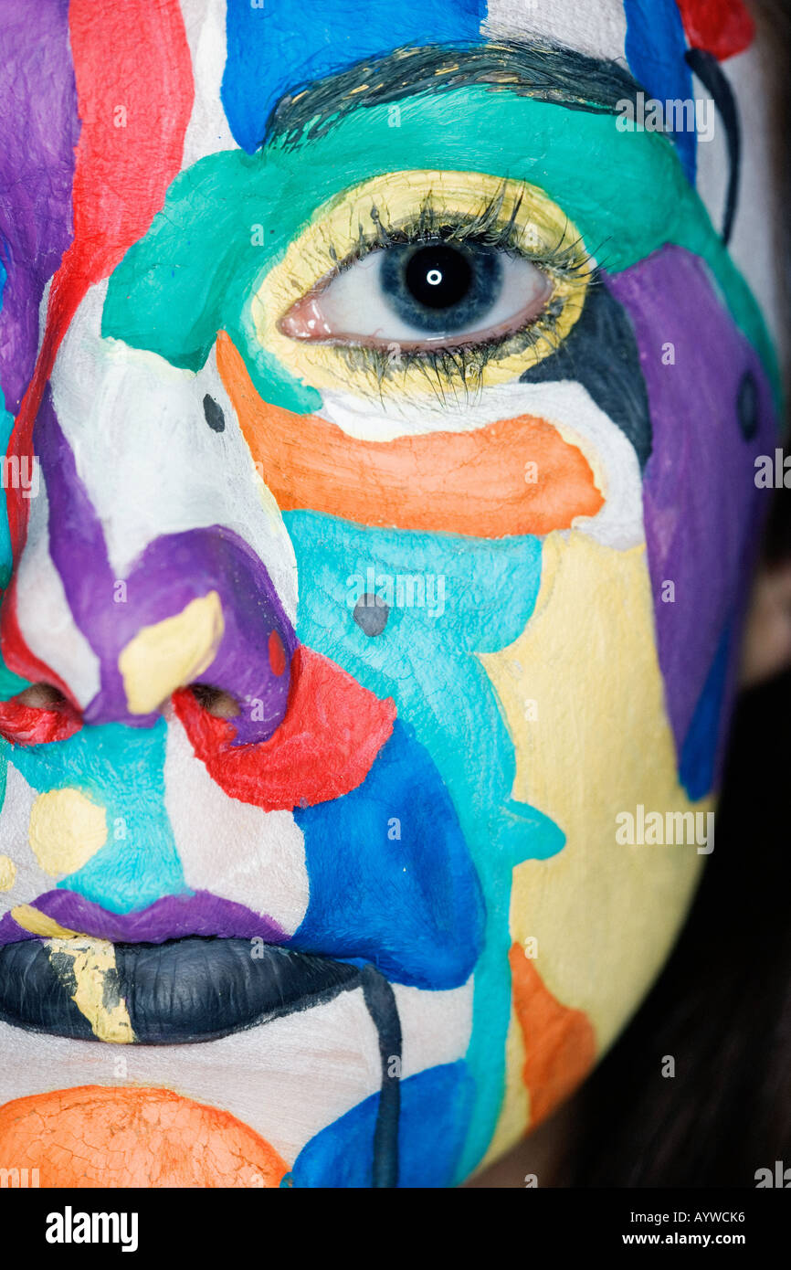 Half and half face hi-res stock photography and images - Alamy