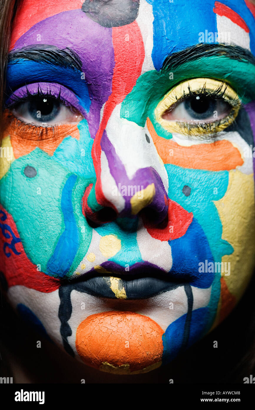 Painted face hi-res stock photography and images - Alamy