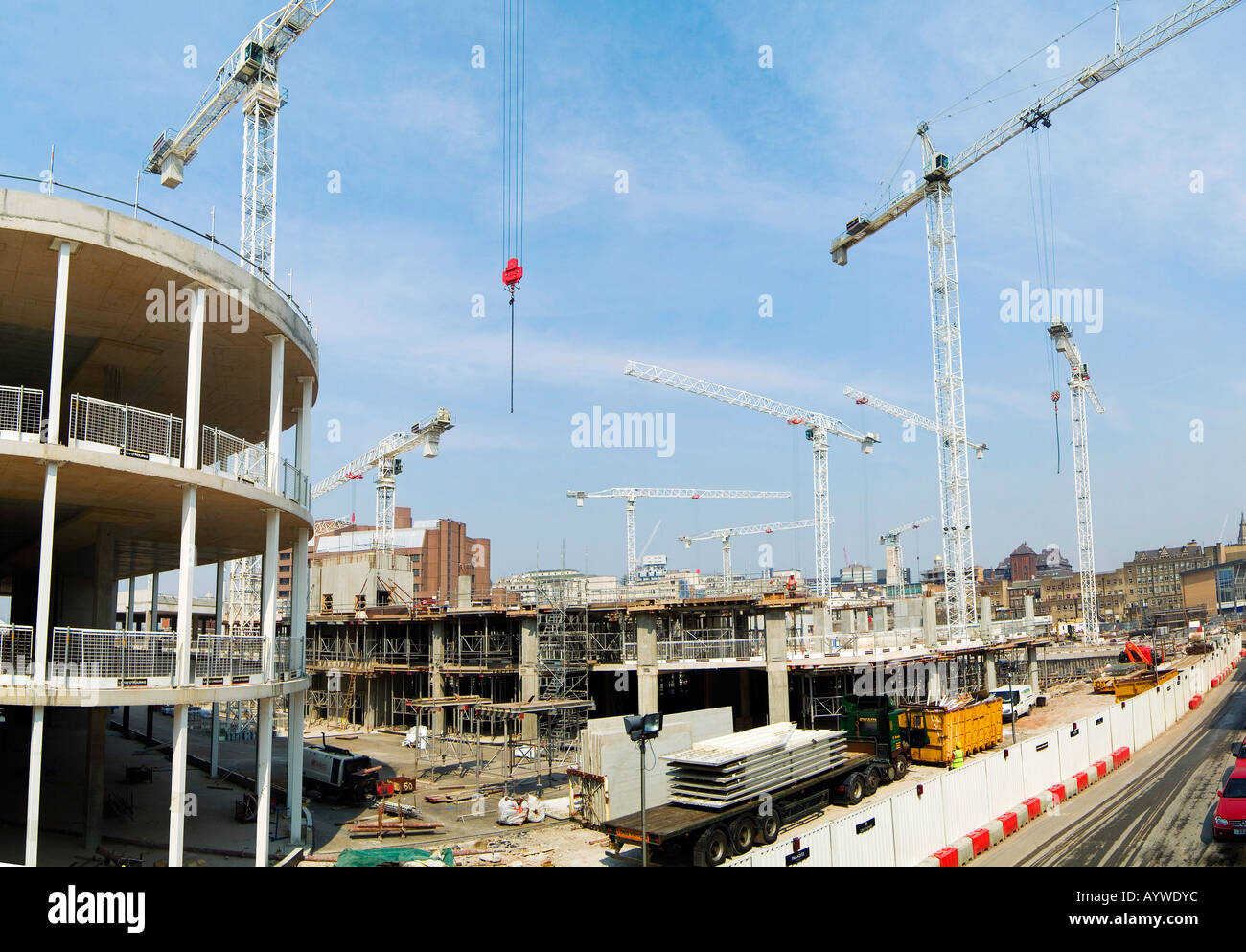 Construction work on the site of the largest shopping mall currently ...