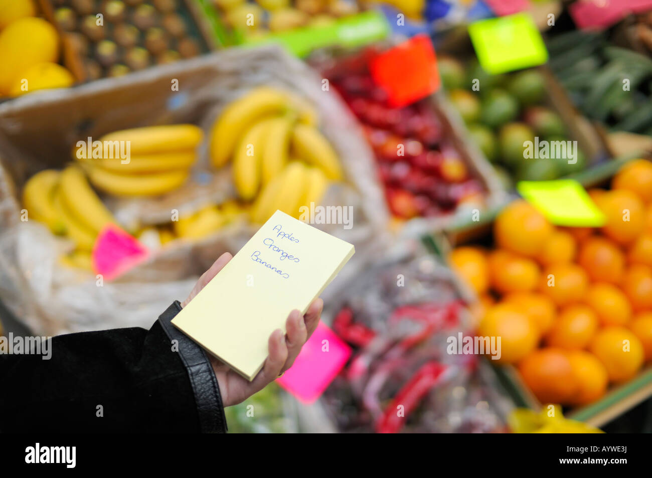 Woman shopping fruit veg hi-res stock photography and images - Alamy