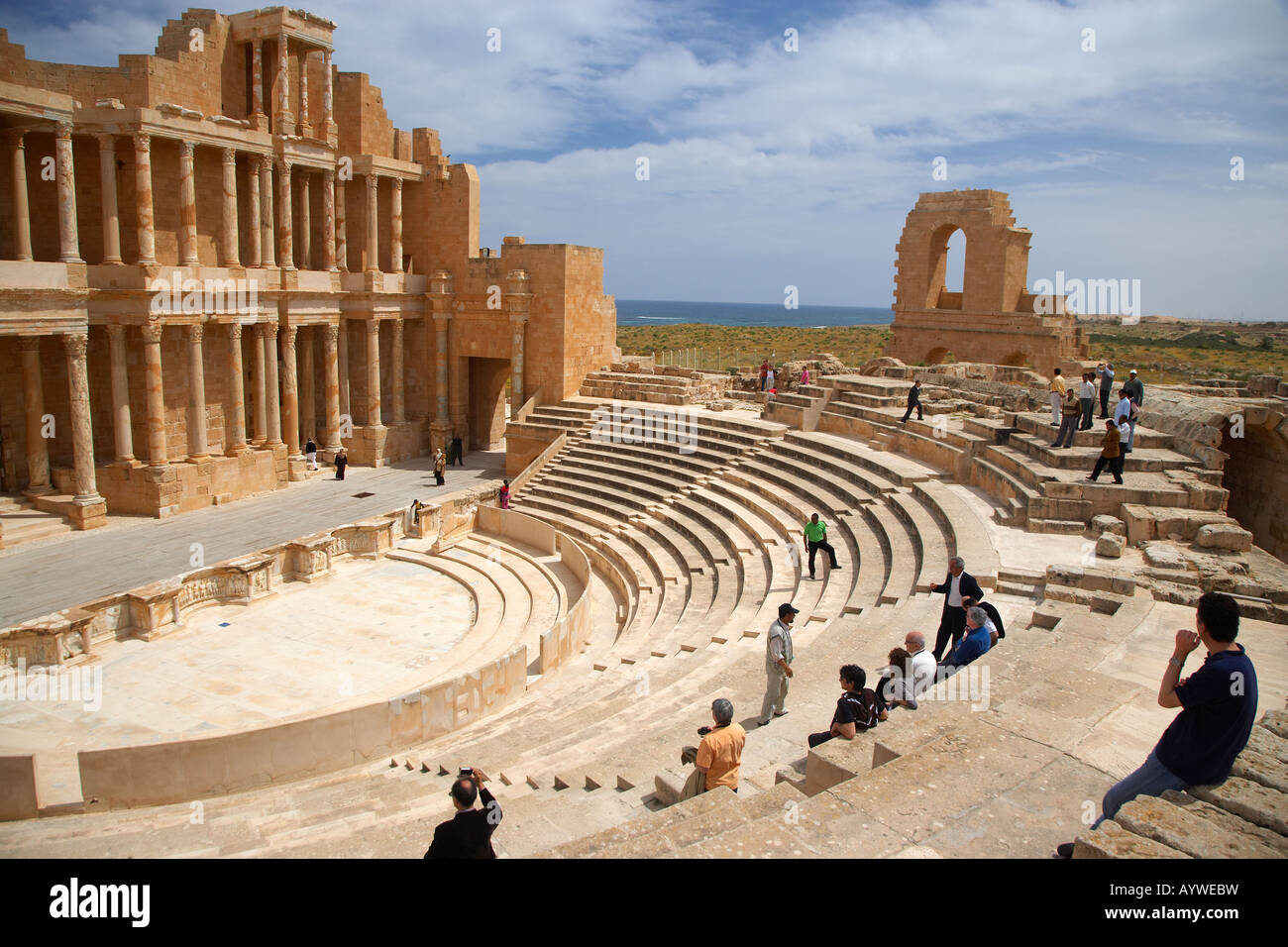 Roman Theatre, Sabratha, Libya, North Africa Stock Photo - Alamy