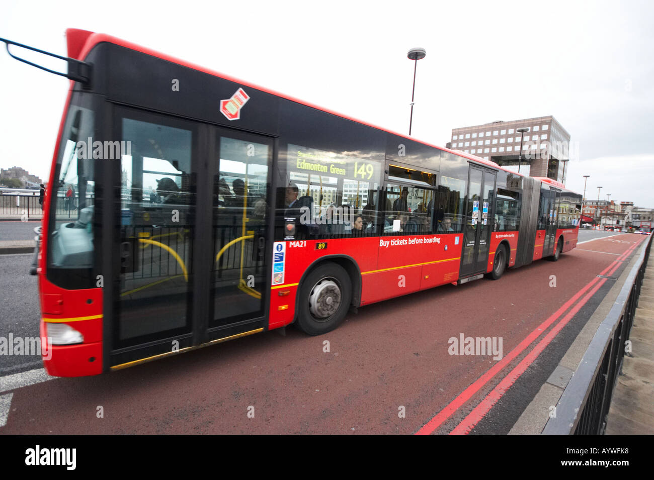 Bendy Bus in London UK Stock Photo - Alamy
