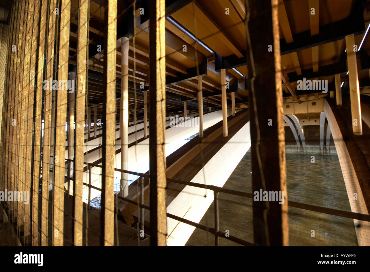 Underneath structure of Battersea Railway Bridge in London UK Stock ...