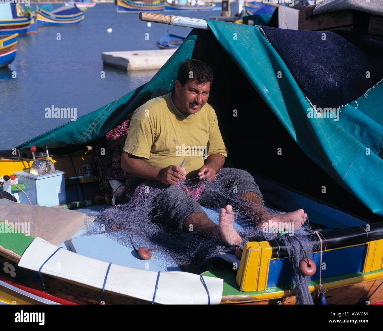 Old man boat malta hi-res stock photography and images - Alamy