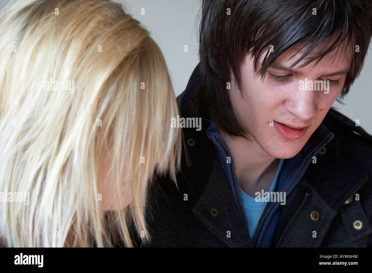 Teen boy talk sad hi-res stock photography and images - Alamy