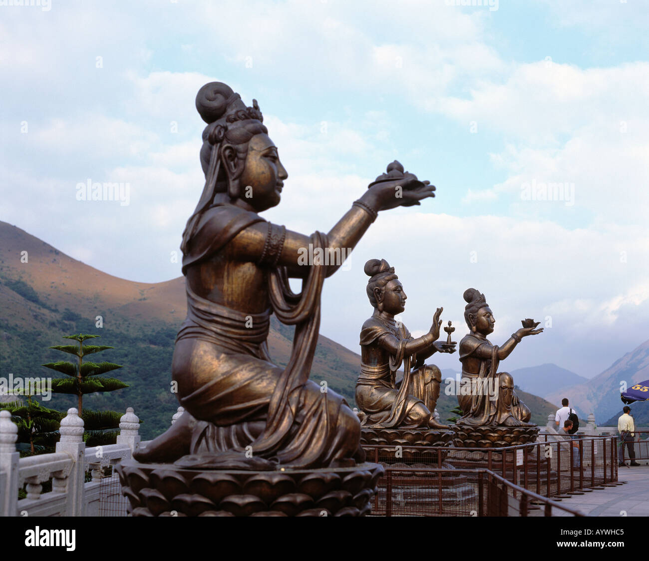 HK-Hong Kong, Lantau Island, Tian Tan Temple, Buddha statue, bronze ...