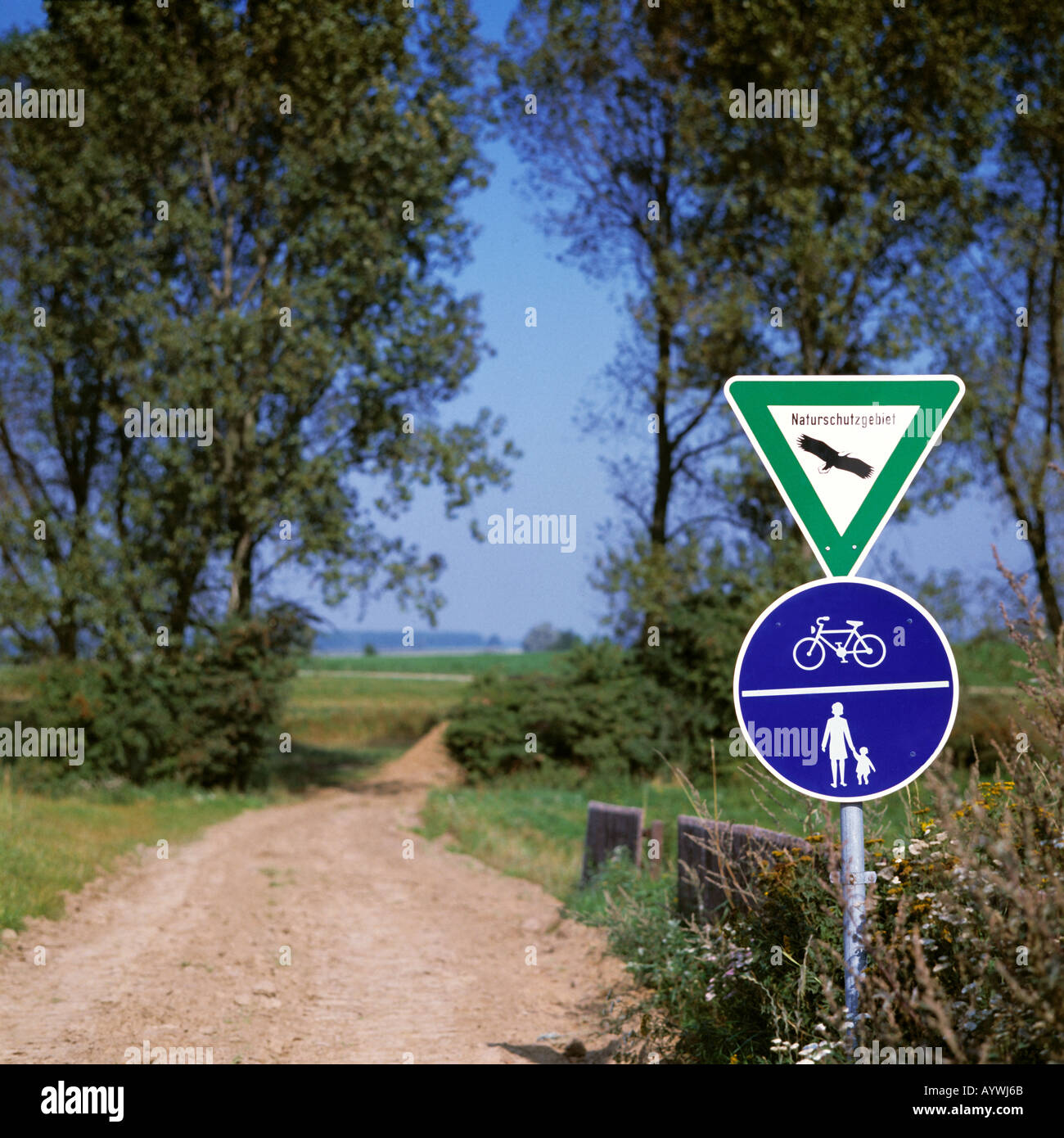 signs, sign nature reserve, conversation area, unsurfaced path leading ...