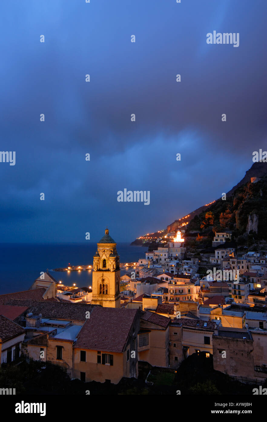 Amalfi village by night hi-res stock photography and images - Alamy
