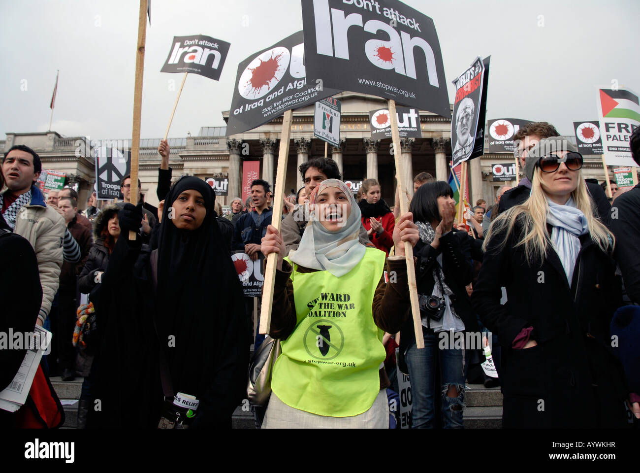 Stop the War demonstration 15 March 2008 Freedom for Iraq & Palestine ...