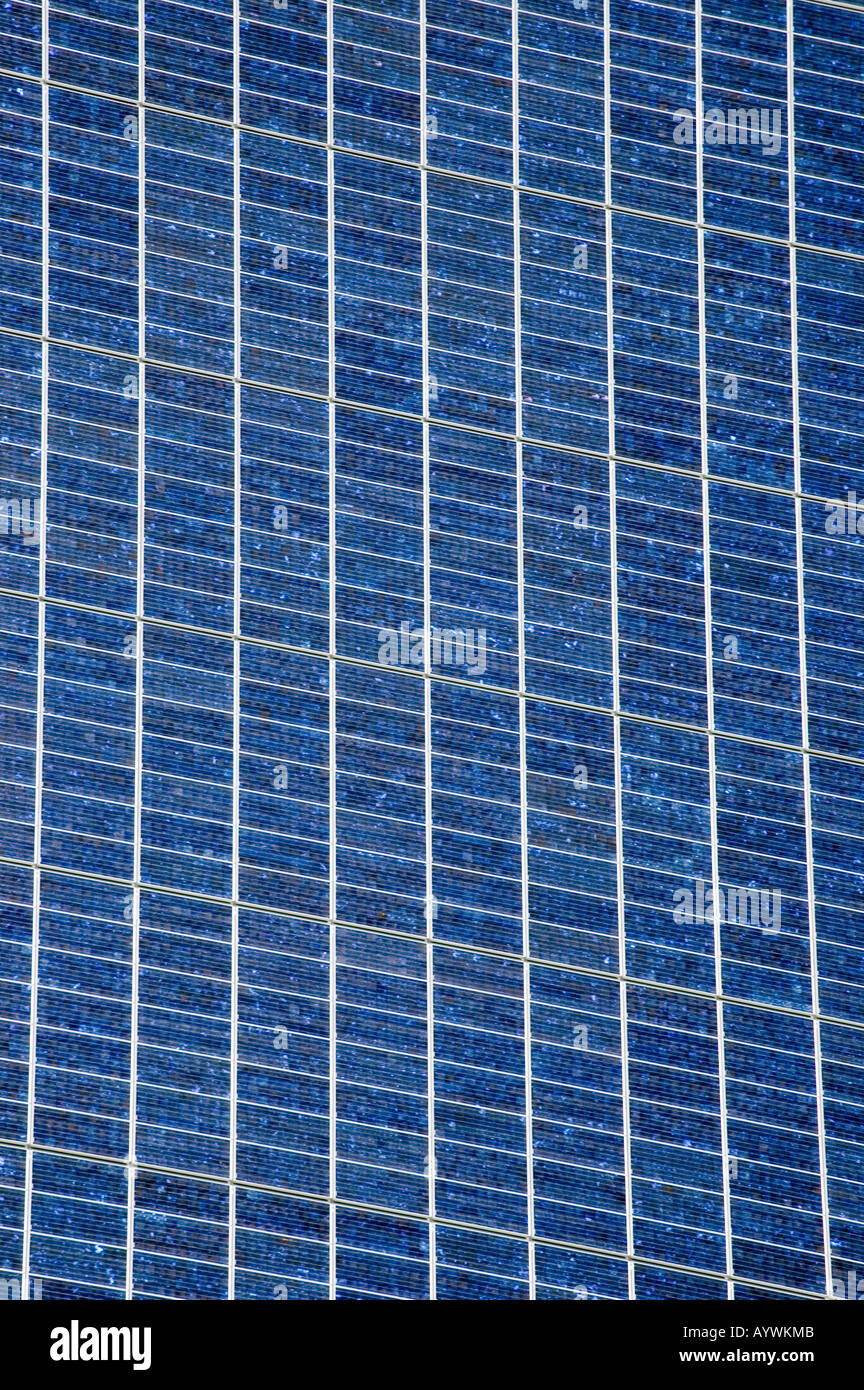 Modern solar panels on outside of CIS Building, Manchester, England, UK ...