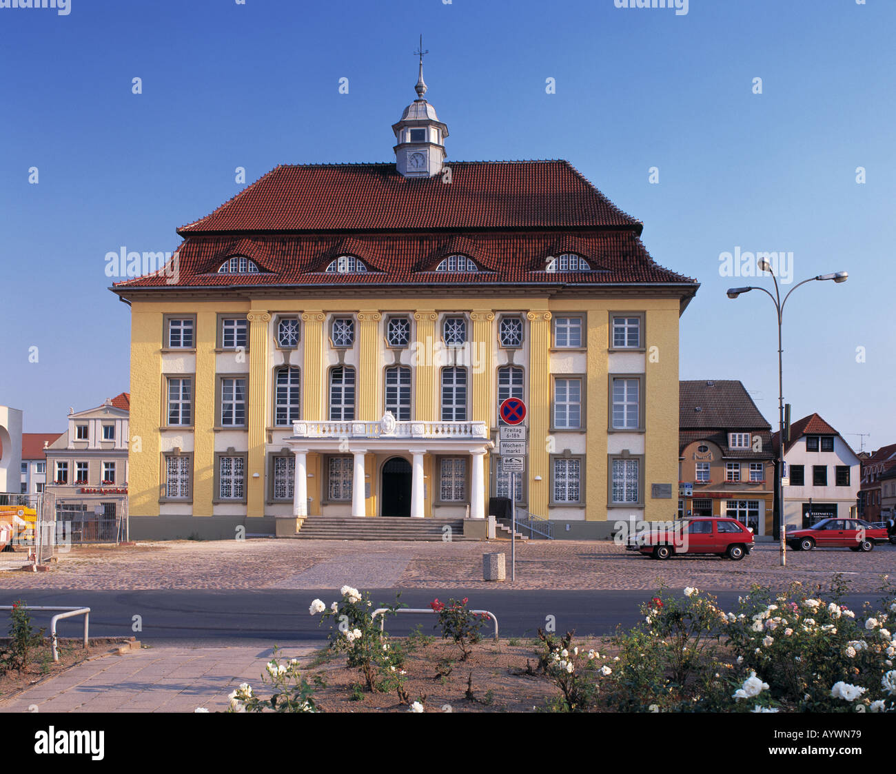 Town hall malchin with town administration hi-res stock photography and ...