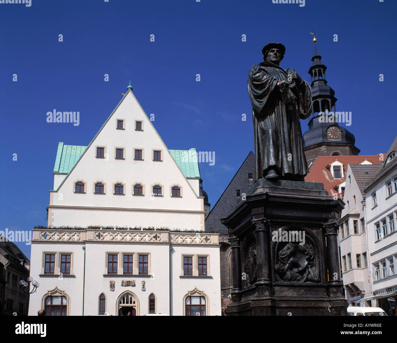 Germany saxony anhalt lutherstadt eisleben monument hi-res stock ...