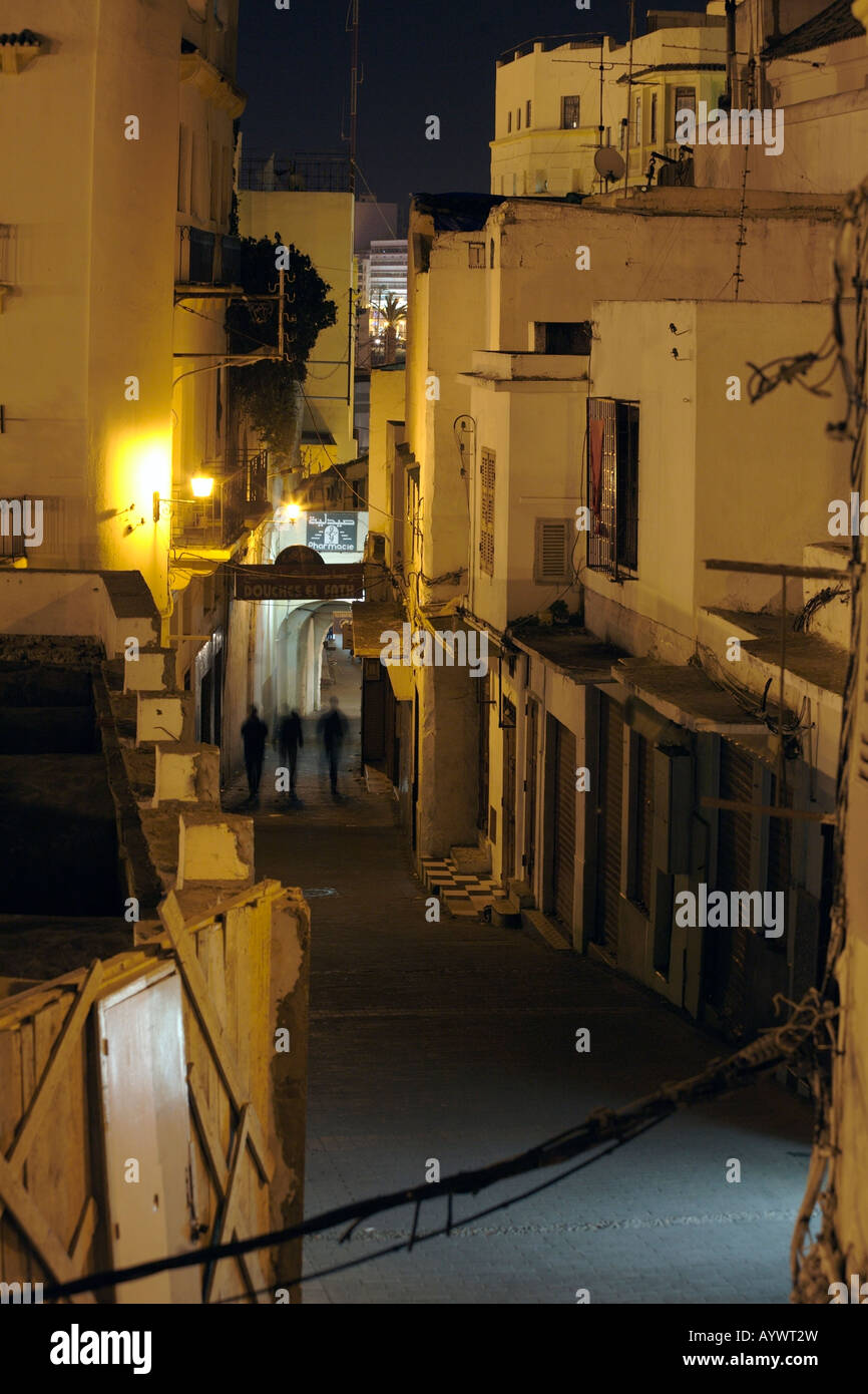 Street in the medina at night. Tangier, Morocco Stock Photo - Alamy