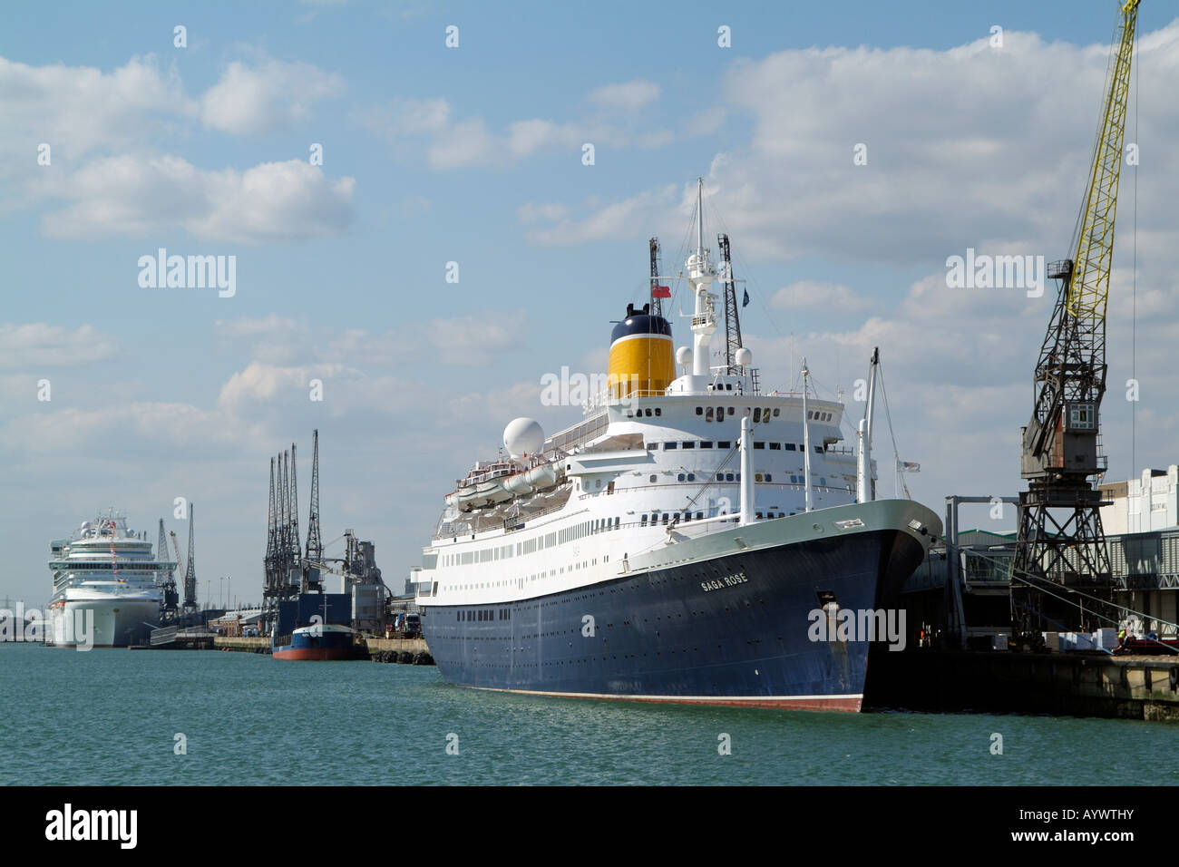 Saga Rose Cruise Ship Port of Southampton England UK Dockside and ...