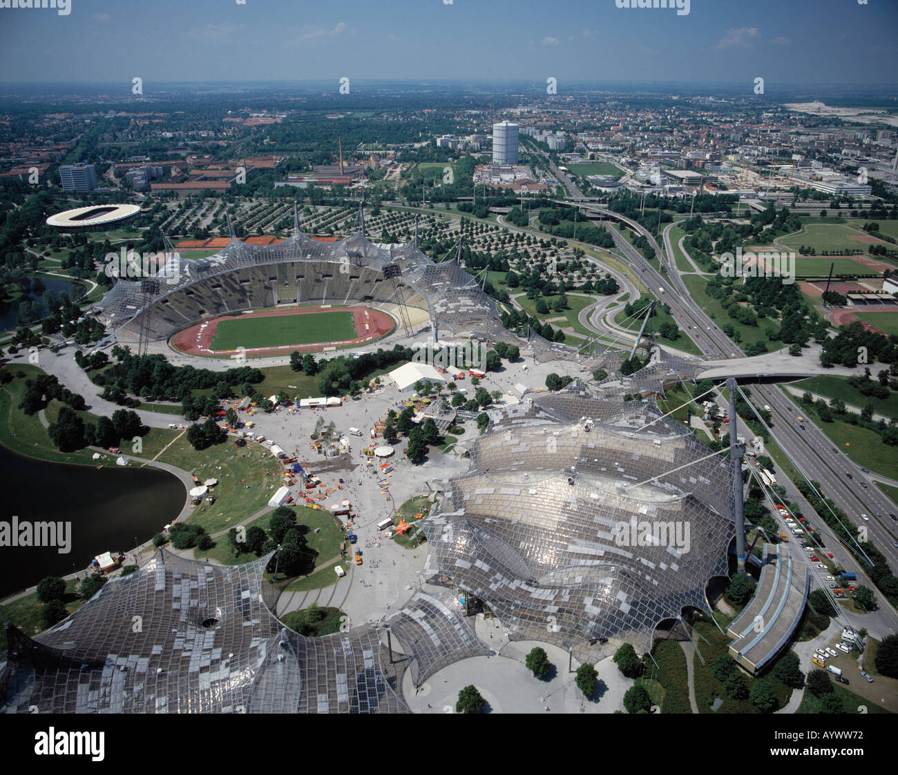 Olympiastadion stadium aerial hi-res stock photography and images - Alamy