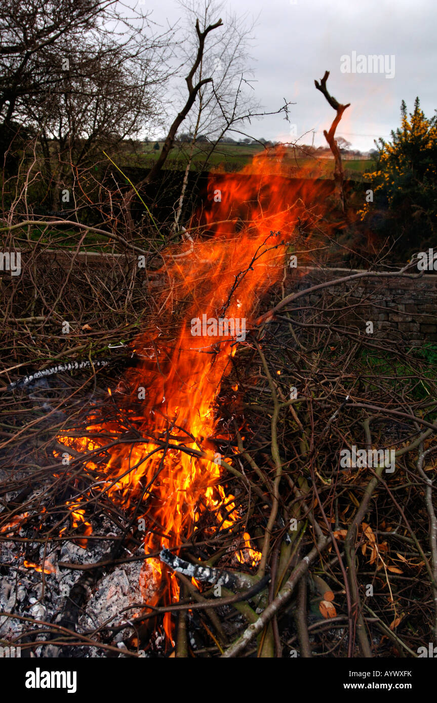 A Garden Bonfire Stock Photo - Alamy