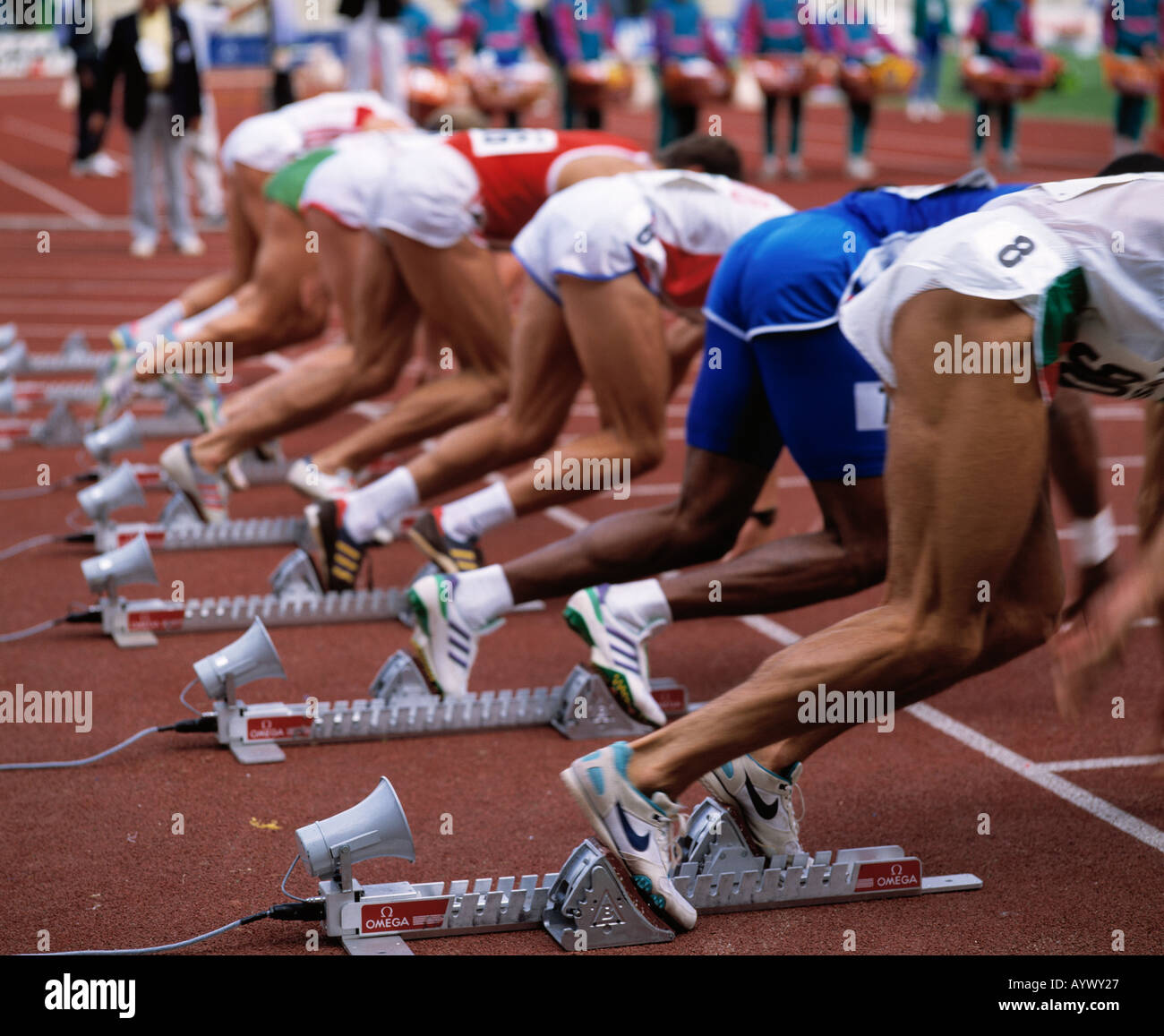 Starting race running track men blocks hi-res stock photography and ...