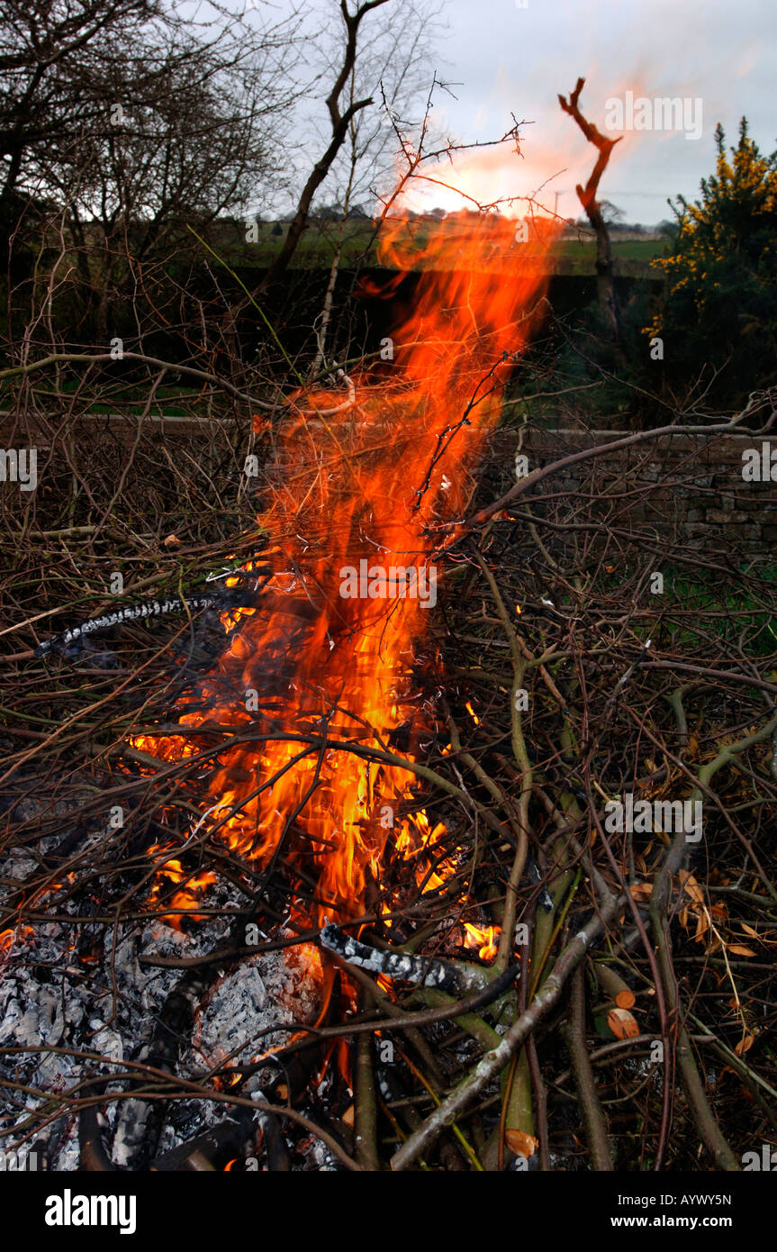 A Garden Bonfire Stock Photo - Alamy