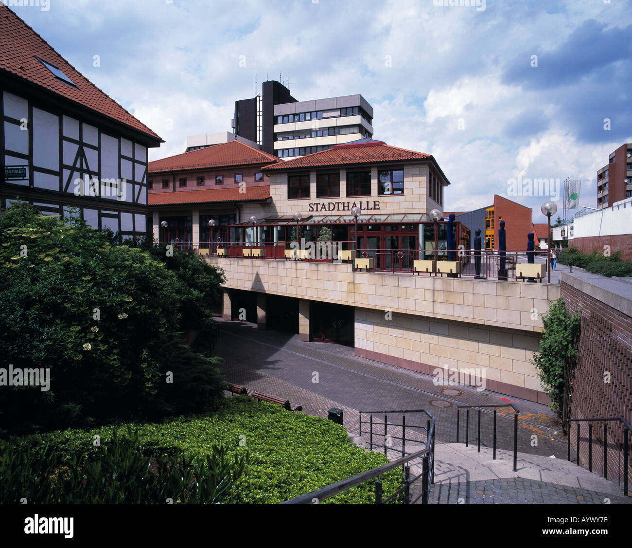 Stadthalle und Verwaltungsgebaeude der Kreisverwaltung in Northeim ...