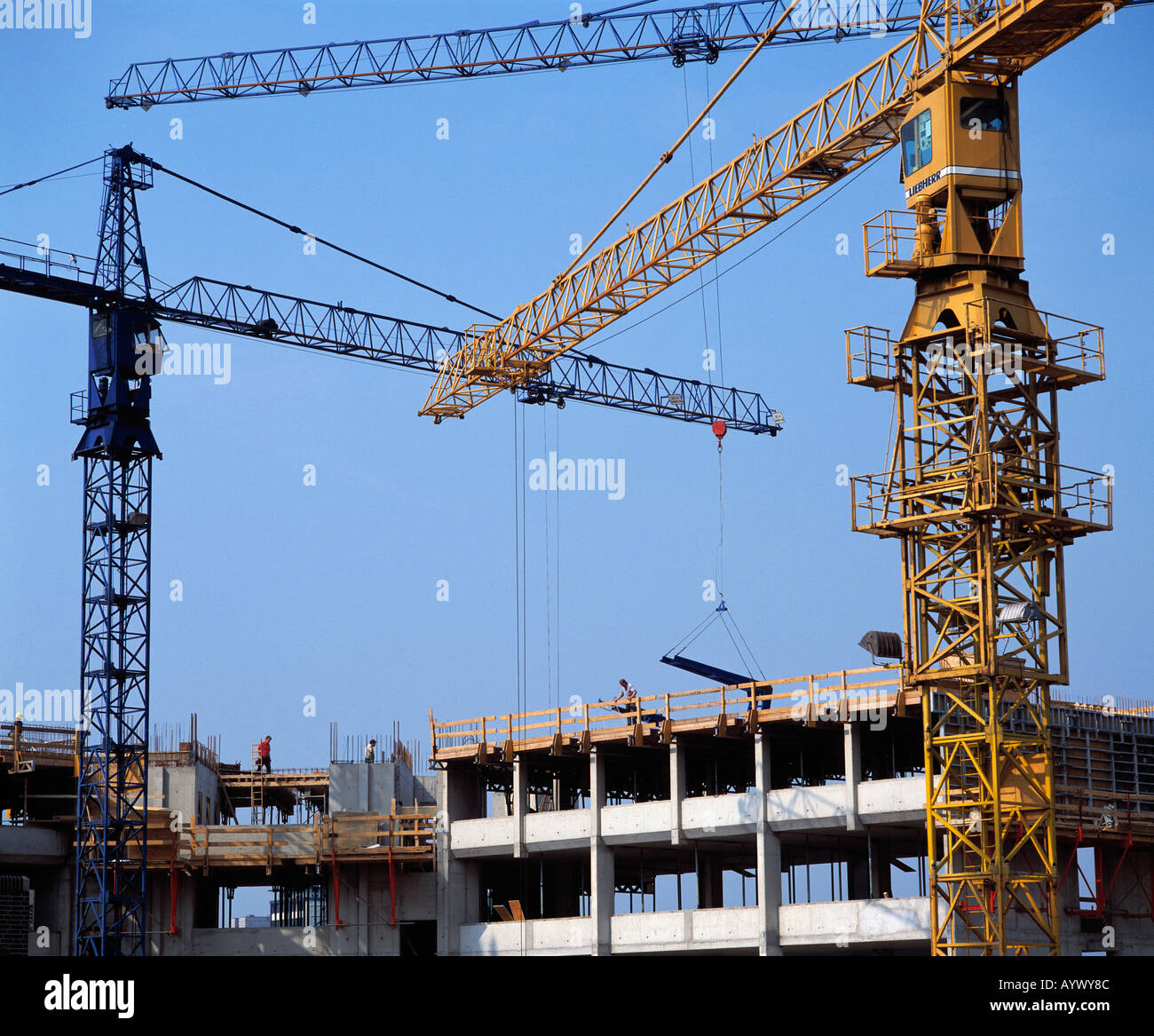 construction works, building site, building cranes, work, job ...