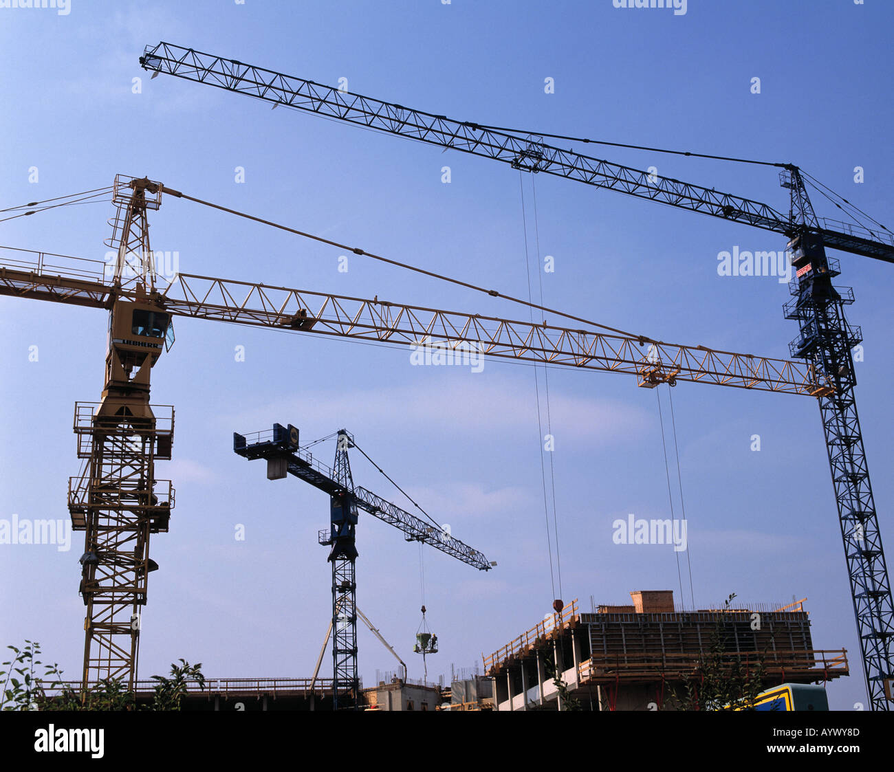 construction works, building site, building cranes, work, job ...