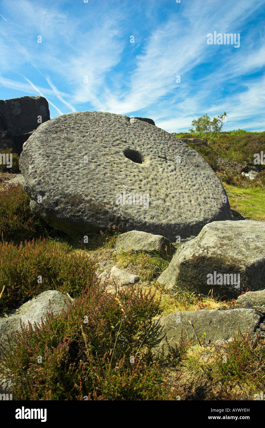 Millstone in the Peak District Stock Photo - Alamy
