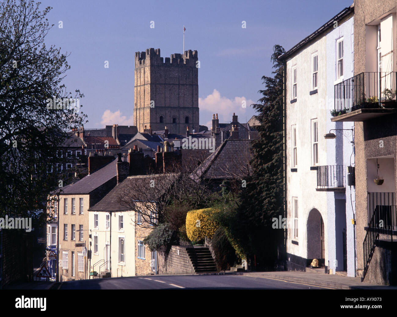 Castle from Frenchgate Richmond North Yorkshire England Stock Photo - Alamy