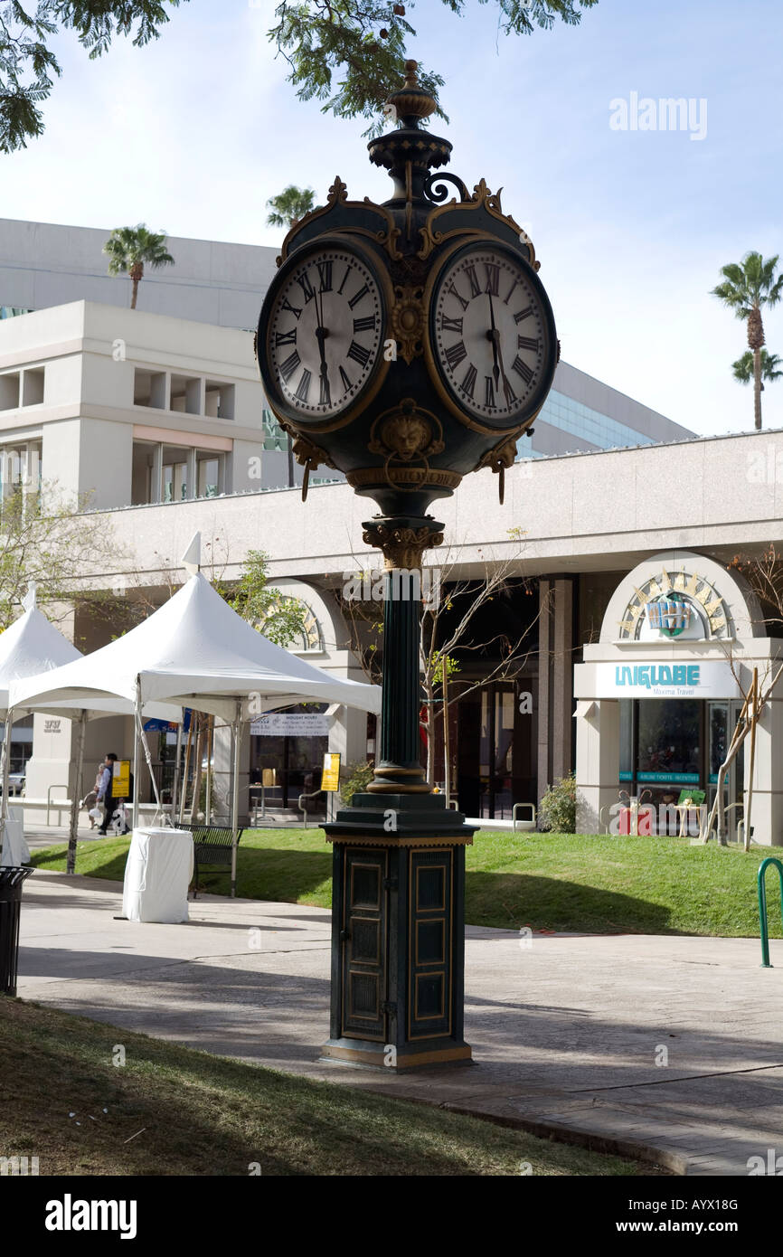 Clock tower in a public space in Riverside California Stock Photo - Alamy