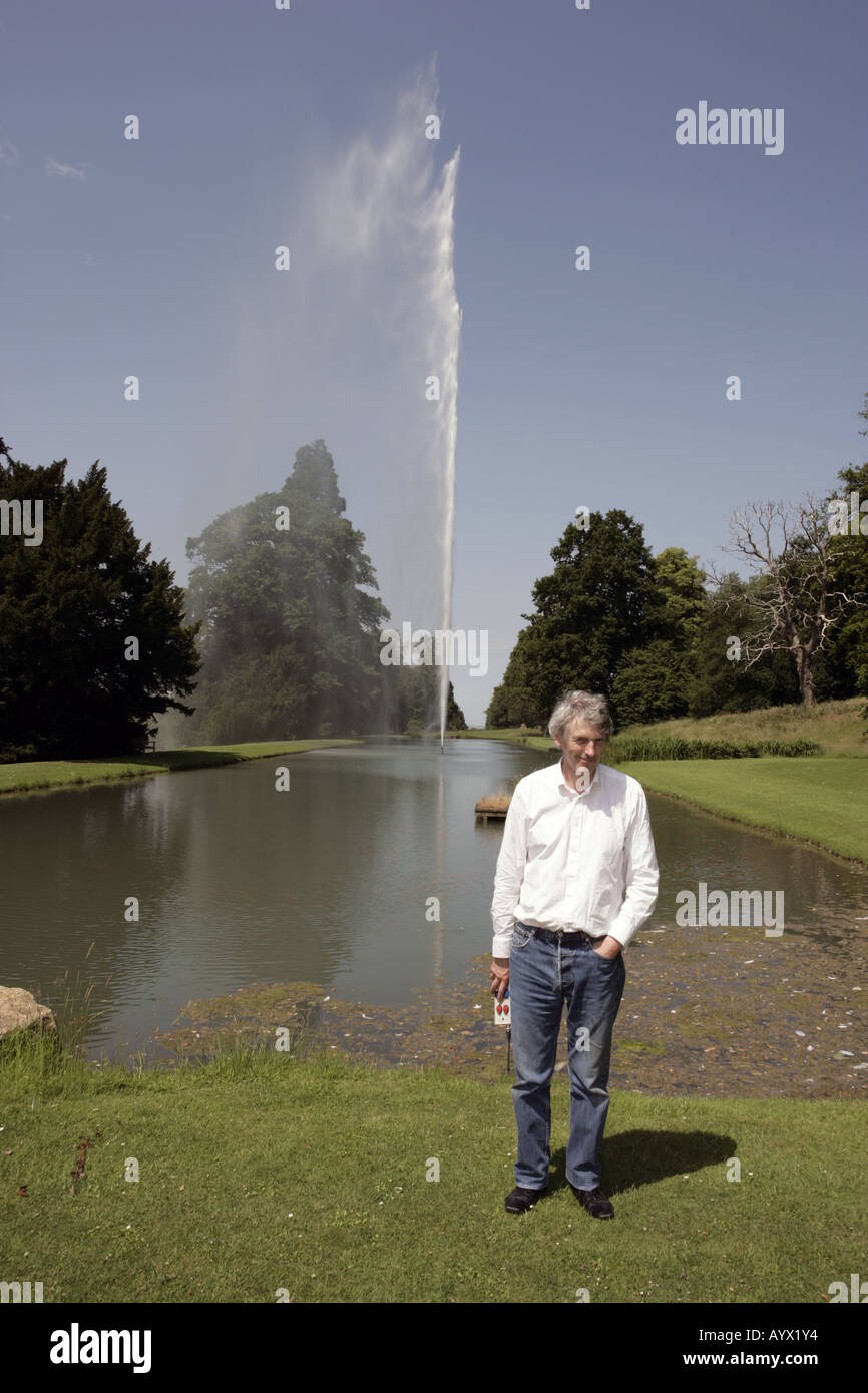 Lord Neidpath at Stanway House in the cotswolds is famous for its 70 ft ...