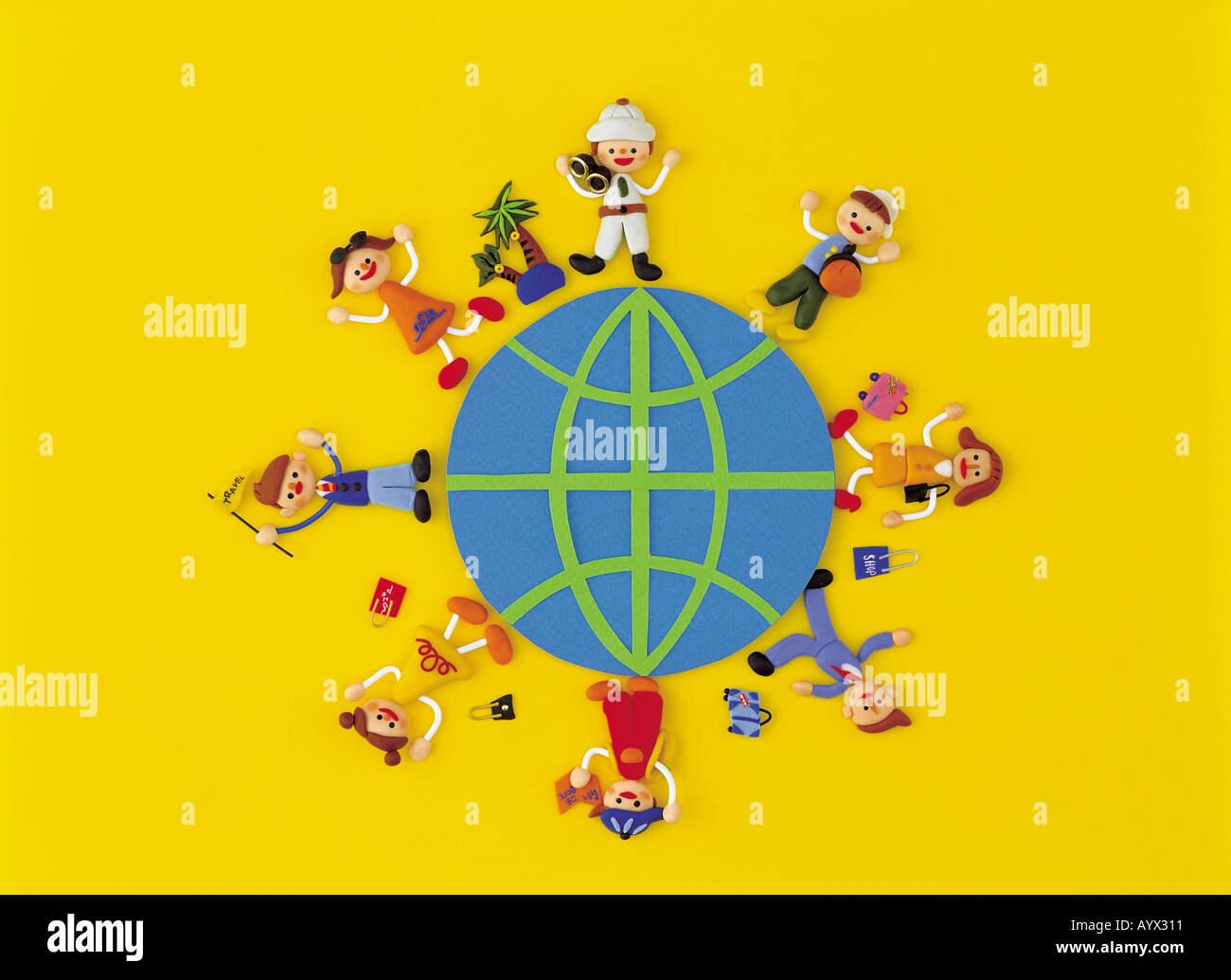 Illustration Object Solid Craft Half Solid Stock Photo - Alamy