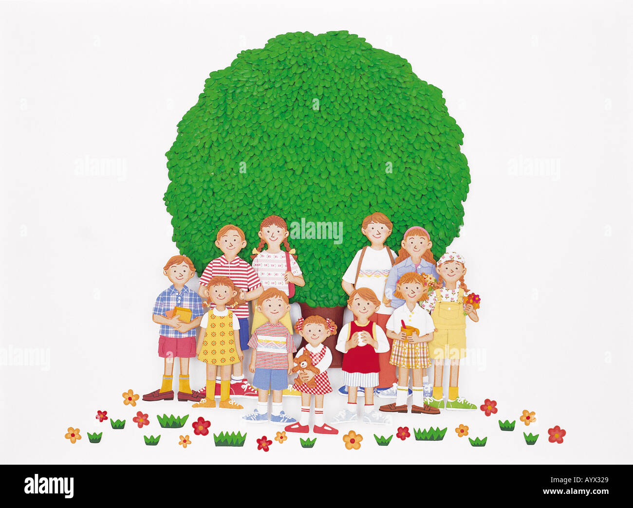 Illustration Object Solid Craft Half Solid Stock Photo - Alamy