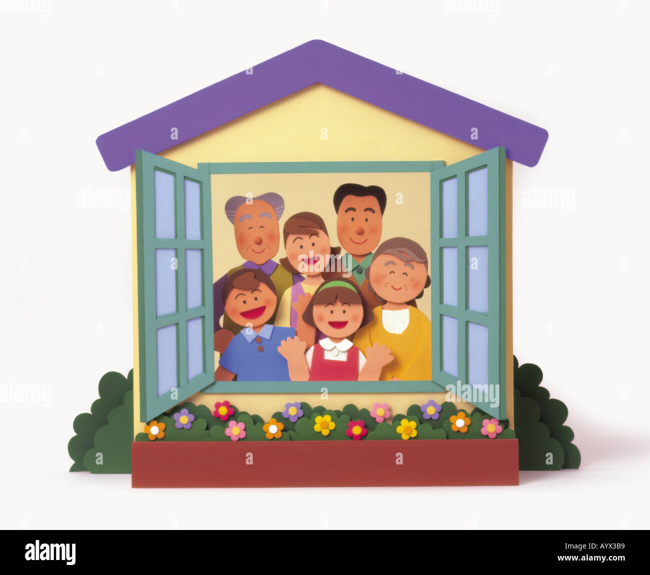 Papercraft house Cut Out Stock Images & Pictures - Alamy