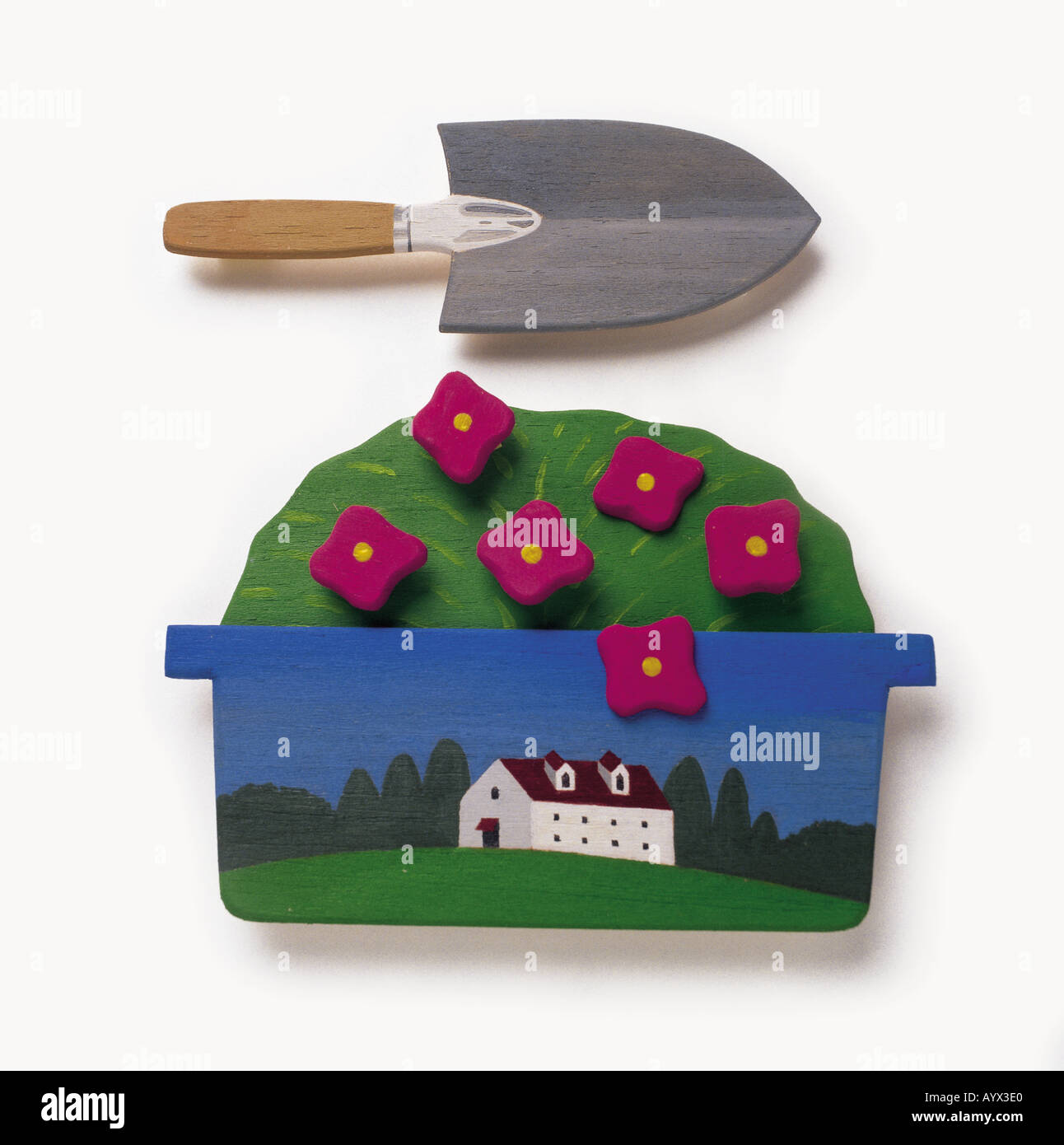 Illustration Object Solid Craft Half Solid Stock Photo - Alamy