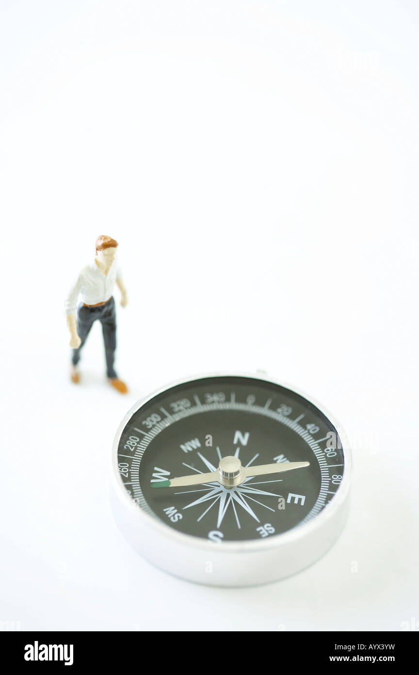 compass and human model Stock Photo - Alamy