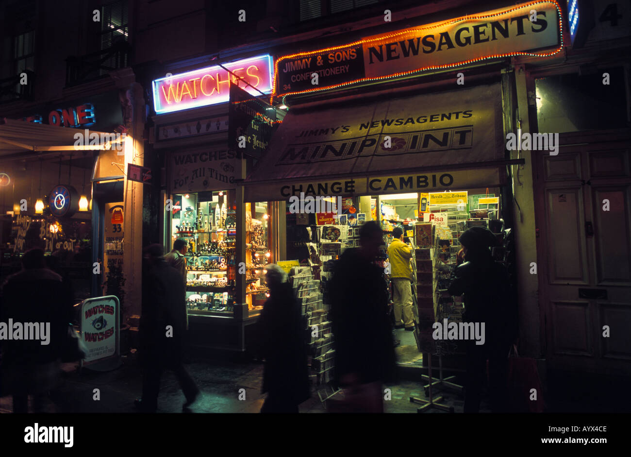 Newsagent shop neon sign hi-res stock photography and images - Alamy